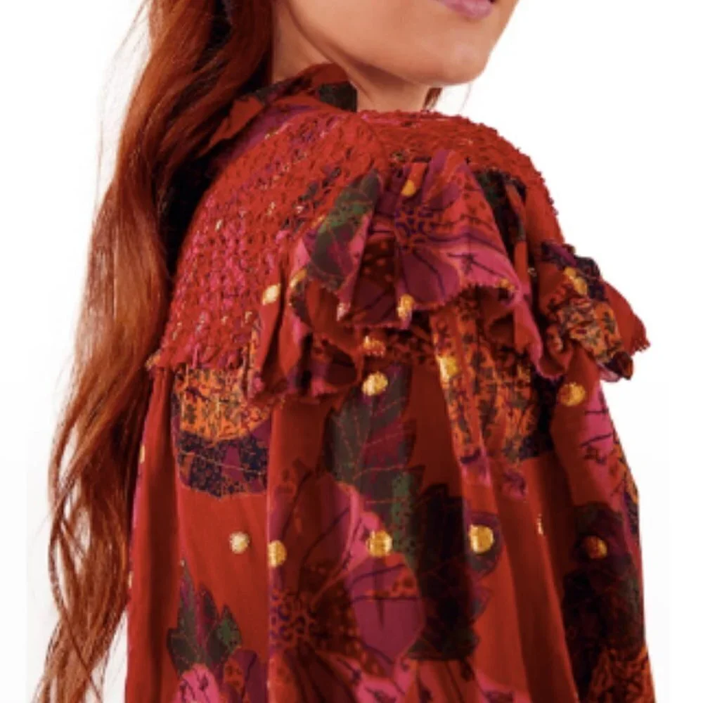 FARM Rio | Dresses | New Farm Rio Banana Flowers Smocked Mini Dress ...